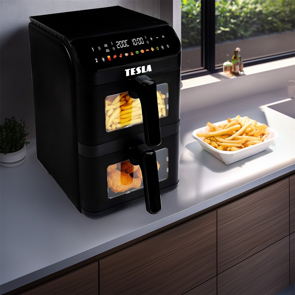 Fritéza horkovzdušná Tesla AirCook DualZone Q670 XXL černá | DATART