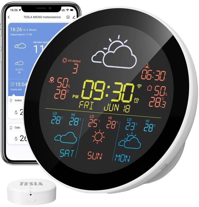 Meteorologická stanice Tesla Device MS360 bílá - s mírným poškozením ...