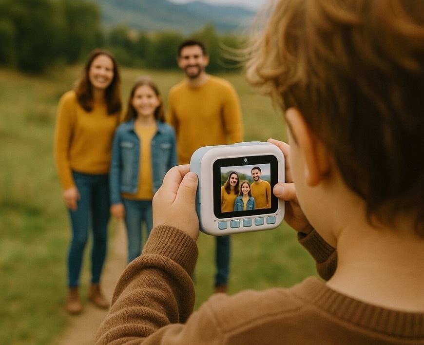 Instantní fotoaparát Carneo Funny cam modrý | DATART