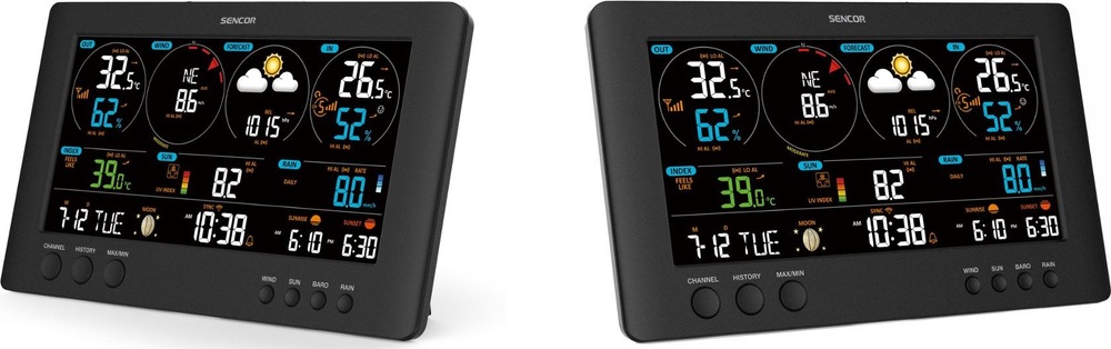 Meteorologická stanice Sencor SWS 12500 WiFi černá | DATART