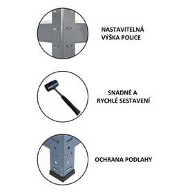 Regál úložný J.A.D. TOOLS Hobby - zánovní - 24 měsíců záruka | DATART